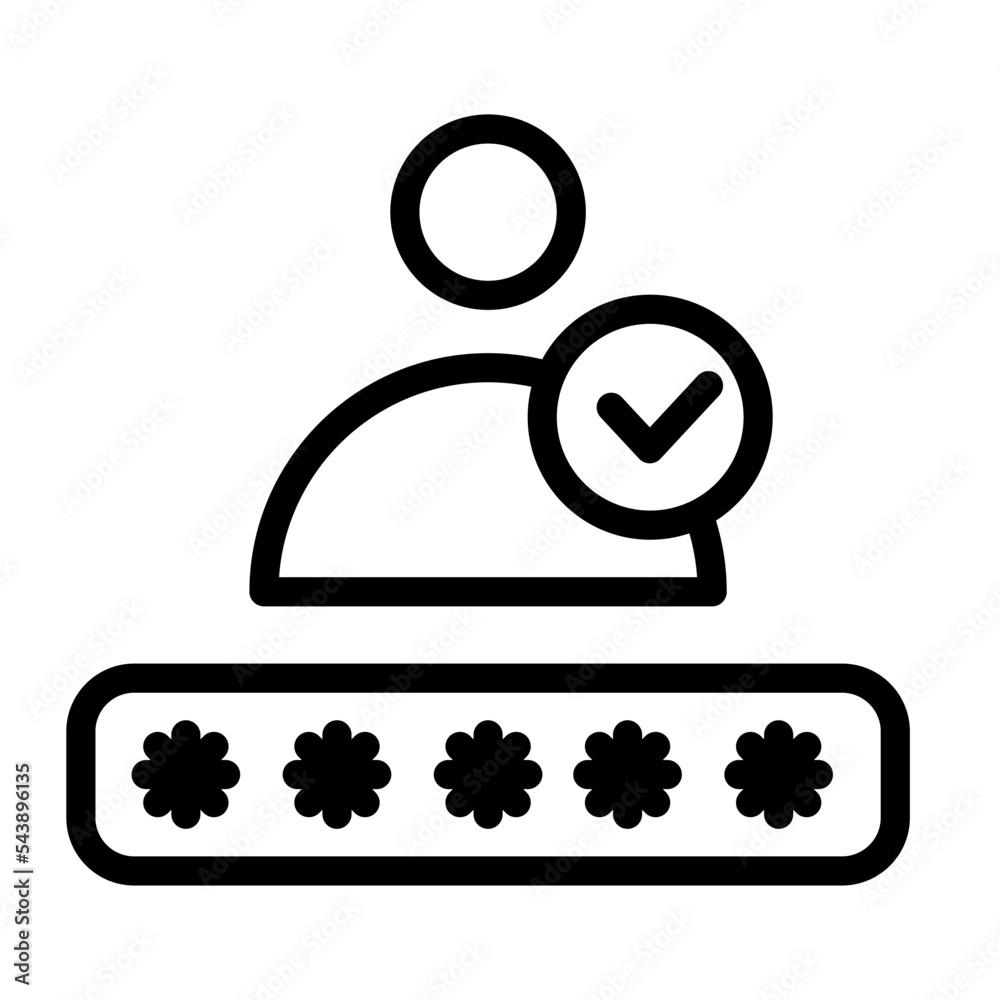 icon line verified, verification, identification card, verify user ...