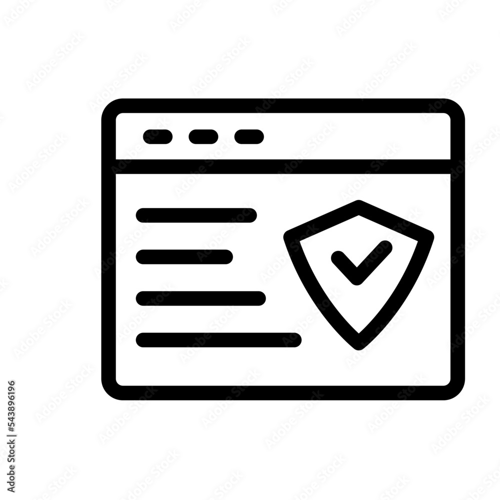 icon line verified, verification, identification card, verify user ...