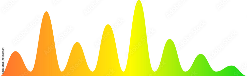 Color wave diagram. Abstract chart. Audio equalizer Stock Vector ...