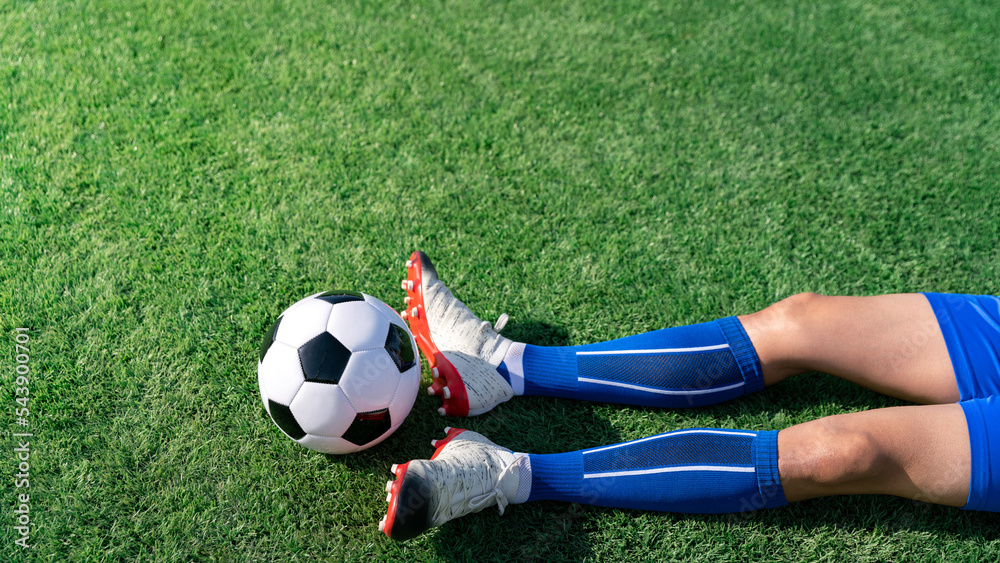 football soccer player accident knee injury sport treatment on champion ...