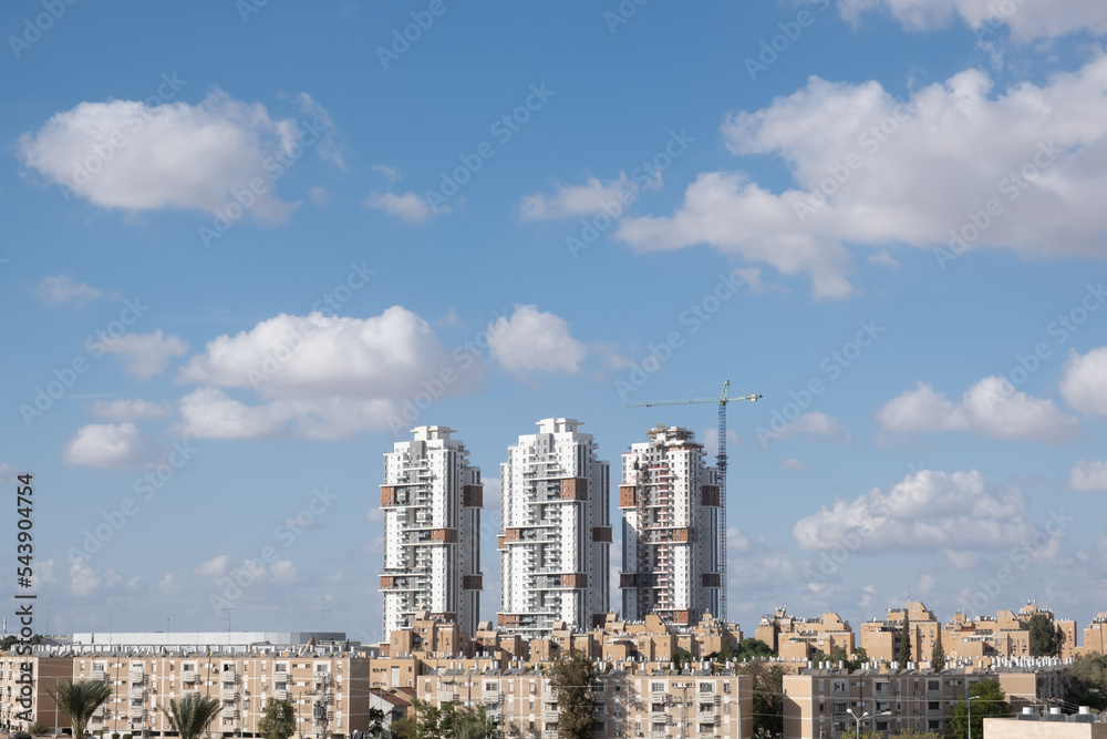 Typical architecture in Israel. Contrast in four generations of ...