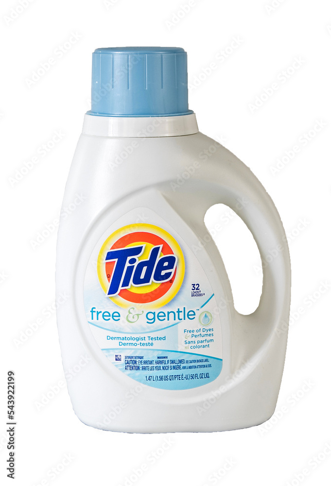 Bottle of Free and Gentle Tide laundry detergent, transparent PNG Stock ...