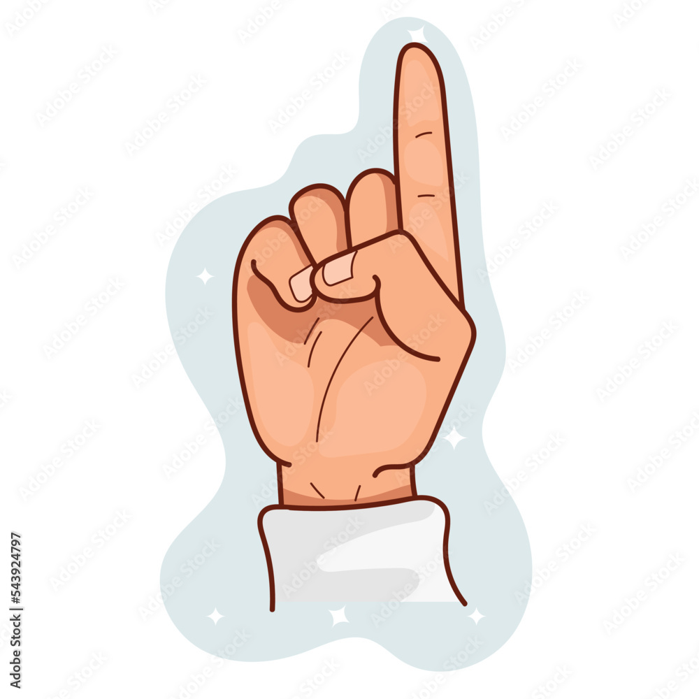 Raising the index finger for Tauhid symbol in islam vector.eps Stock ...