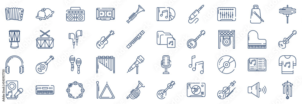 Collection of icons related to Music instrument, including icons like ...