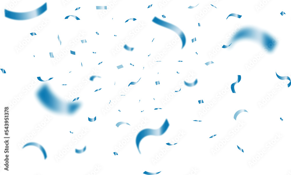 Colorful celebration banner with blue confetti. Vector background. Vector illustration Stock ...