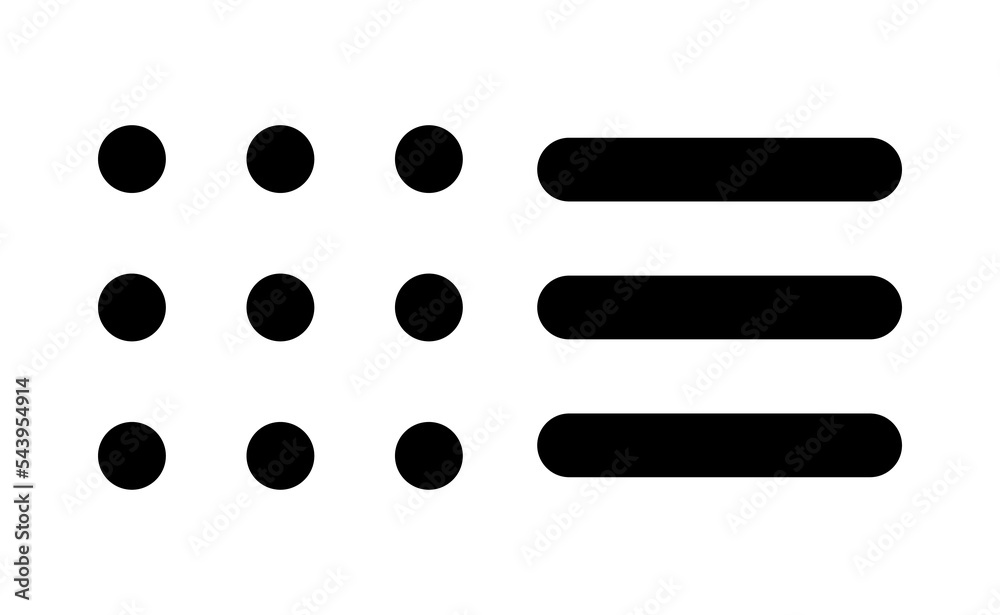 Vetor de Menu Icon vector for web and mobile app. web menu sign and ...