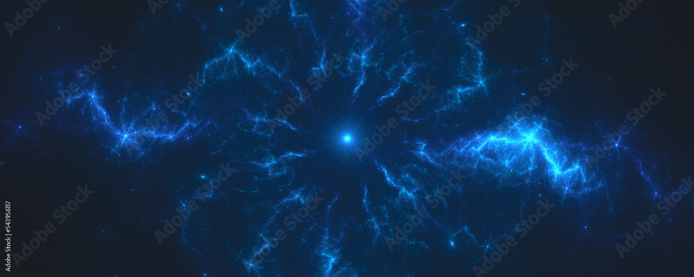 blue energy ray lightning explosion background Stock Illustration ...