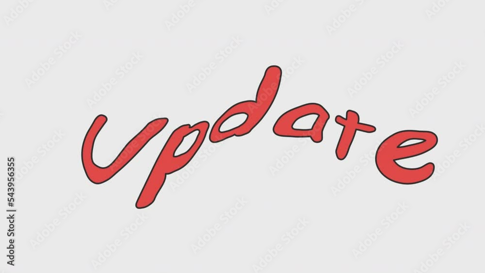 Update. Animated text appearing and disappearing alpha channel, looped ...