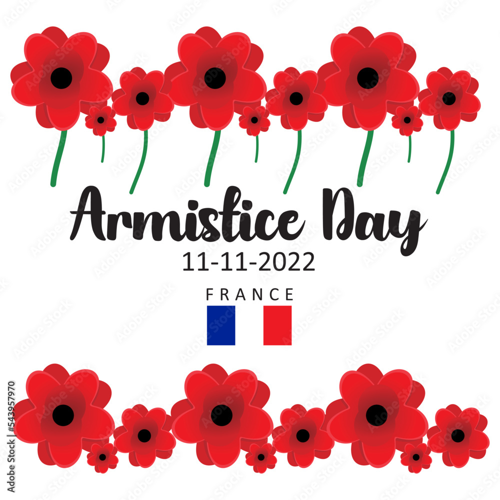 Vector illustration of a bright poppy flower. Armistice Day symbol to ...