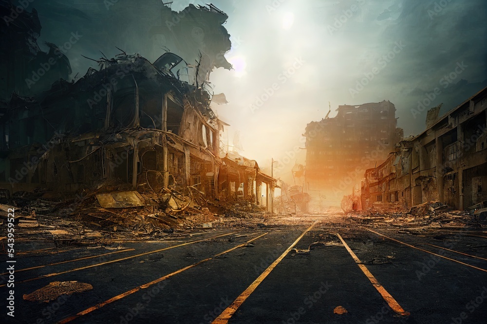 Ruined City Street