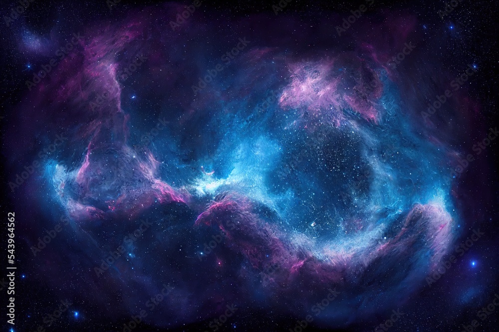 Space background with nebula and stars. Environment 360 HDRI map ...