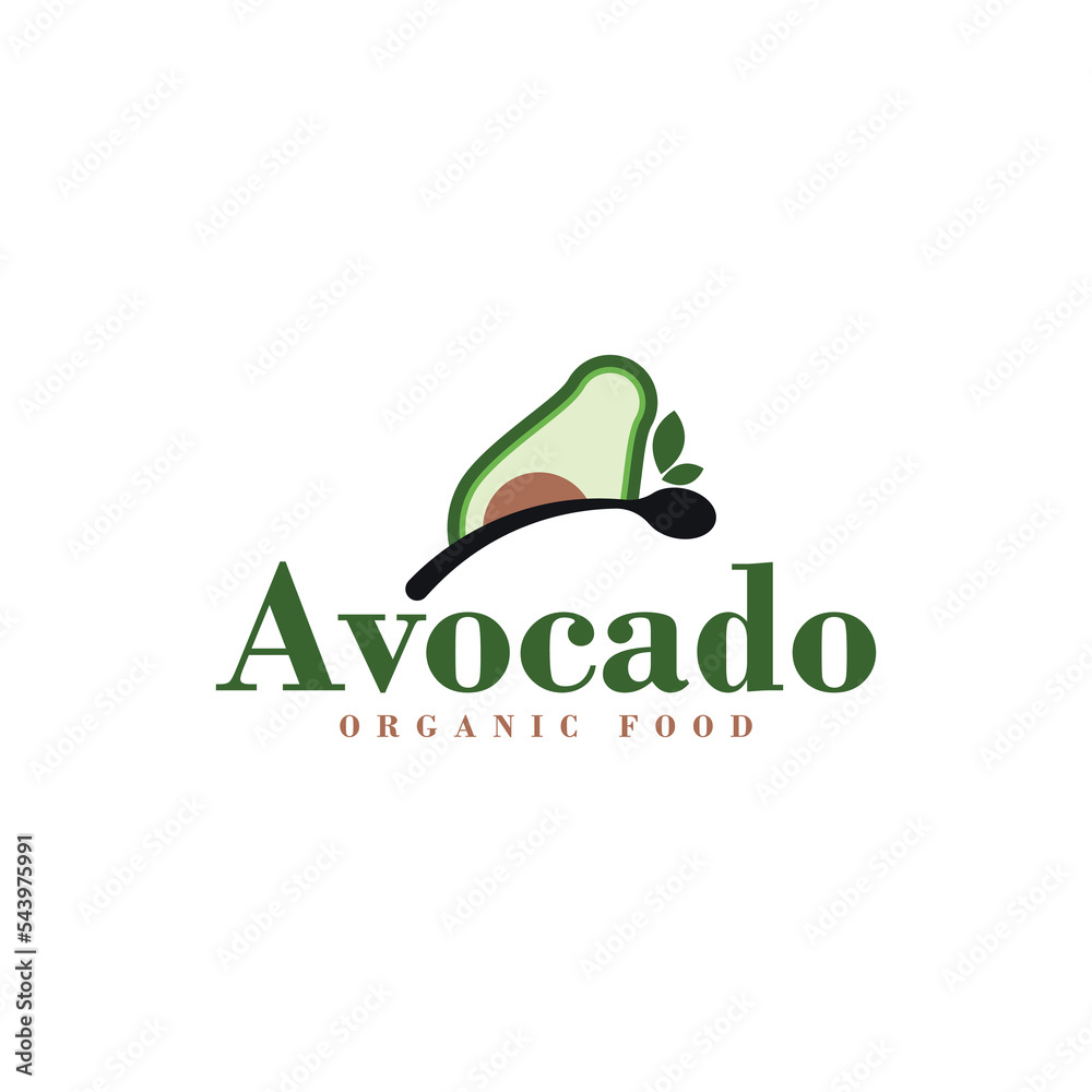 Avocado Logo Design Concept for Business and Branding. Fresh Fruit Logo ...