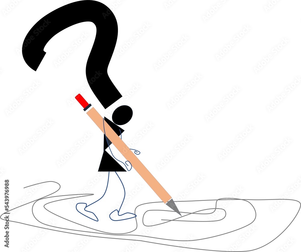 Question mark sign icon, vector illustration. Flat design style with ...