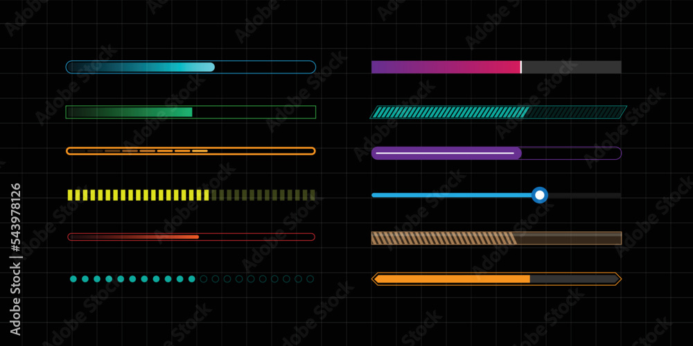 Set loading on monitor technology concept design Stock Vector | Adobe Stock