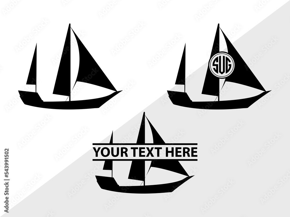 Sea Boats Monogram, Sea Boats Silhouette, Boat Svg, Ship Svg, Bass Boat ...