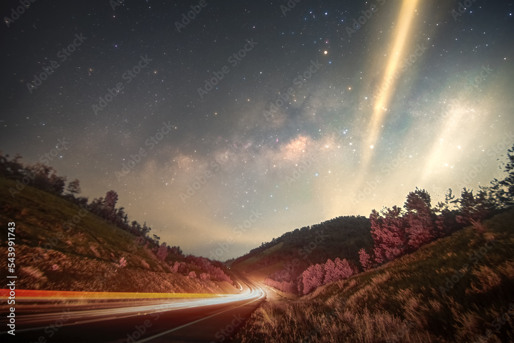 stars over the mountains Stock Photo | Adobe Stock