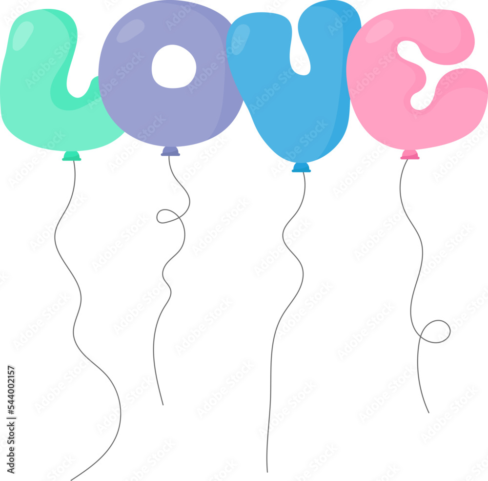 Balloon text in cartoon style vector illustration isolated on white ...
