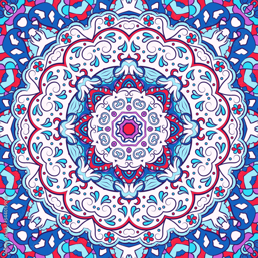 Seamless tile texture. Tracery mehndi design image. Ethnic doodle art ...