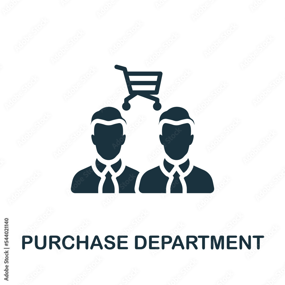 Purchase Department icon. Monochrome simple Company Structure icon for ...