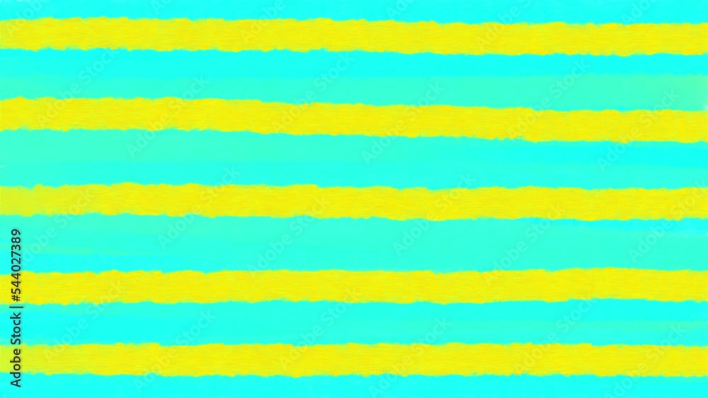 Cartoon stop motion blue yellow stripes animated loop background. Cute ...
