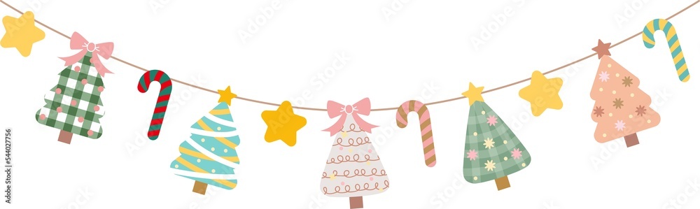 Christmas Pennant Banner Clip Art