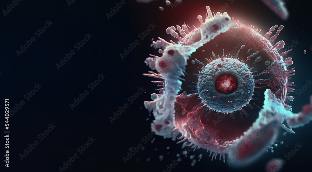 Virus Cross Section, microscopy concept of viral structure, vaccine ...