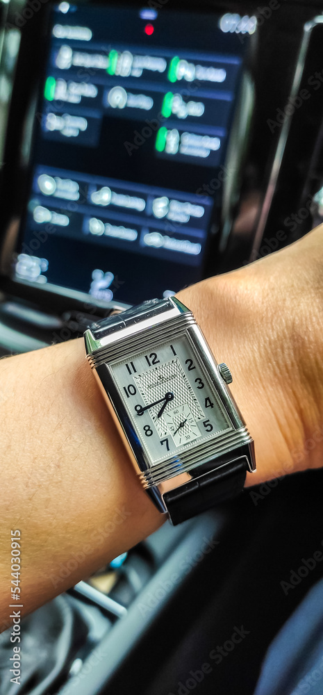 Jaeger leCoultre Reverso model, rectangle artdeco design with alligator ...