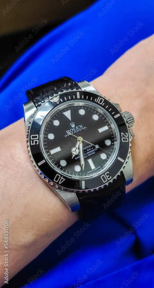 Rolex submariner, no date, model with ceramic bezel, modified with ...