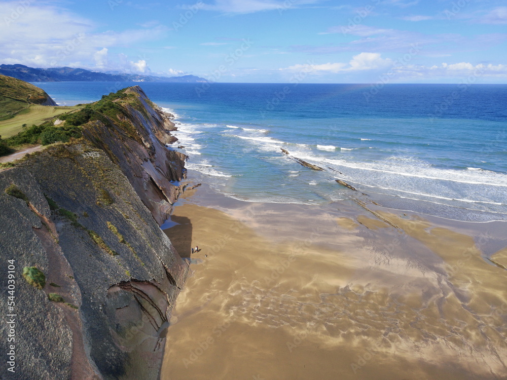 flysch from Zumaia, Euskadi, are perfectly delimited rock strata that ...