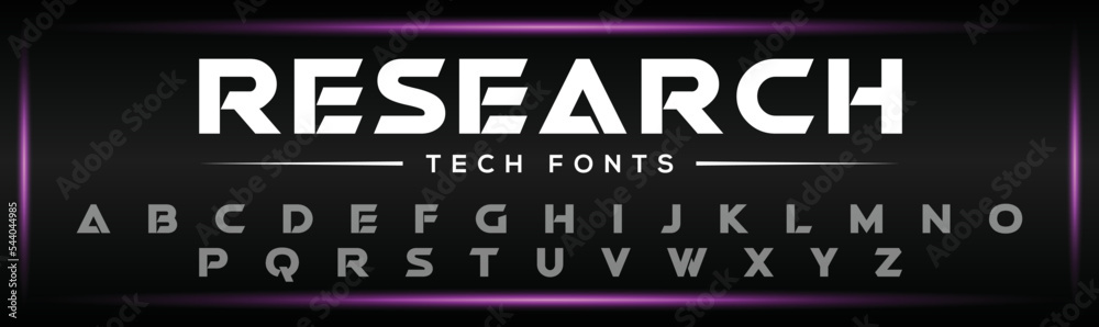 RESEARCH Tech Modern Bold Typo Font. Regular Minimal Typography urban ...