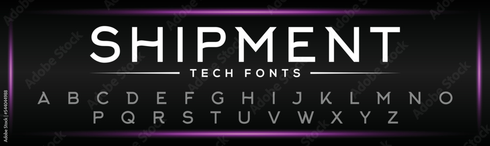 SHIPMENT Tech Modern Bold Typo Font. Regular Minimal Typography urban ...