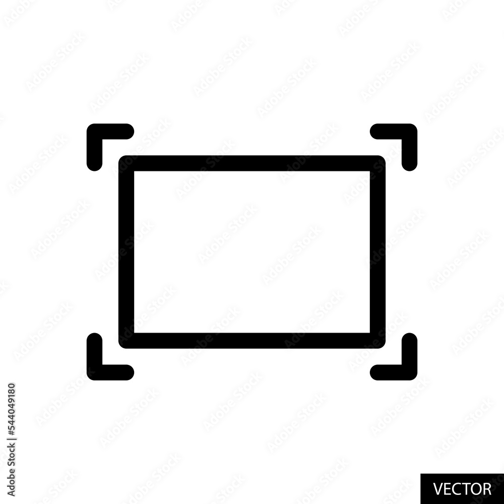 Take a screenshot or Snapshot button vector icon in line style design ...