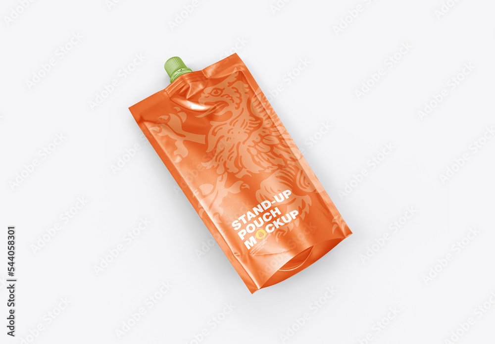 Stand Up Pouch Juice Mockup Stock Template | Adobe Stock