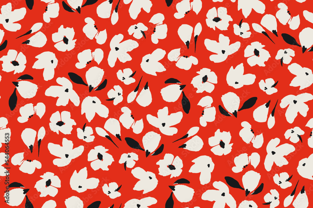 gentle bright tiny flowers pattern For summer print dress Stock Vector ...