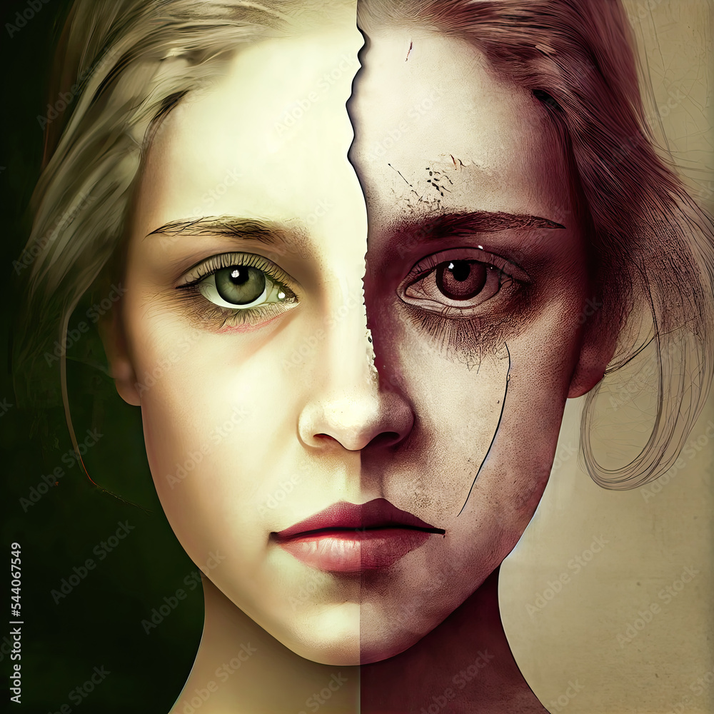 Stockillustratie Bipolar Bipolare Störung Psyche Stimmungsstörungen BPS ...