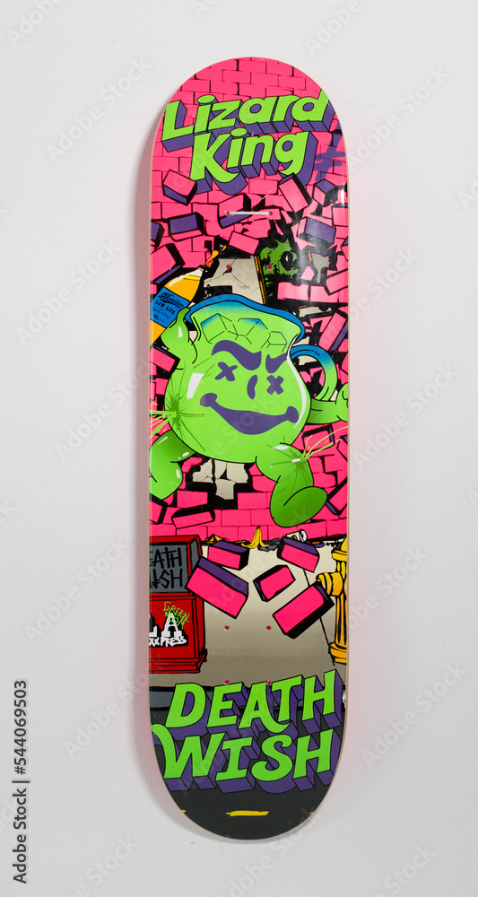 london, england, 05/05/2022 A retro Death wish Lizard King Kool aid ...