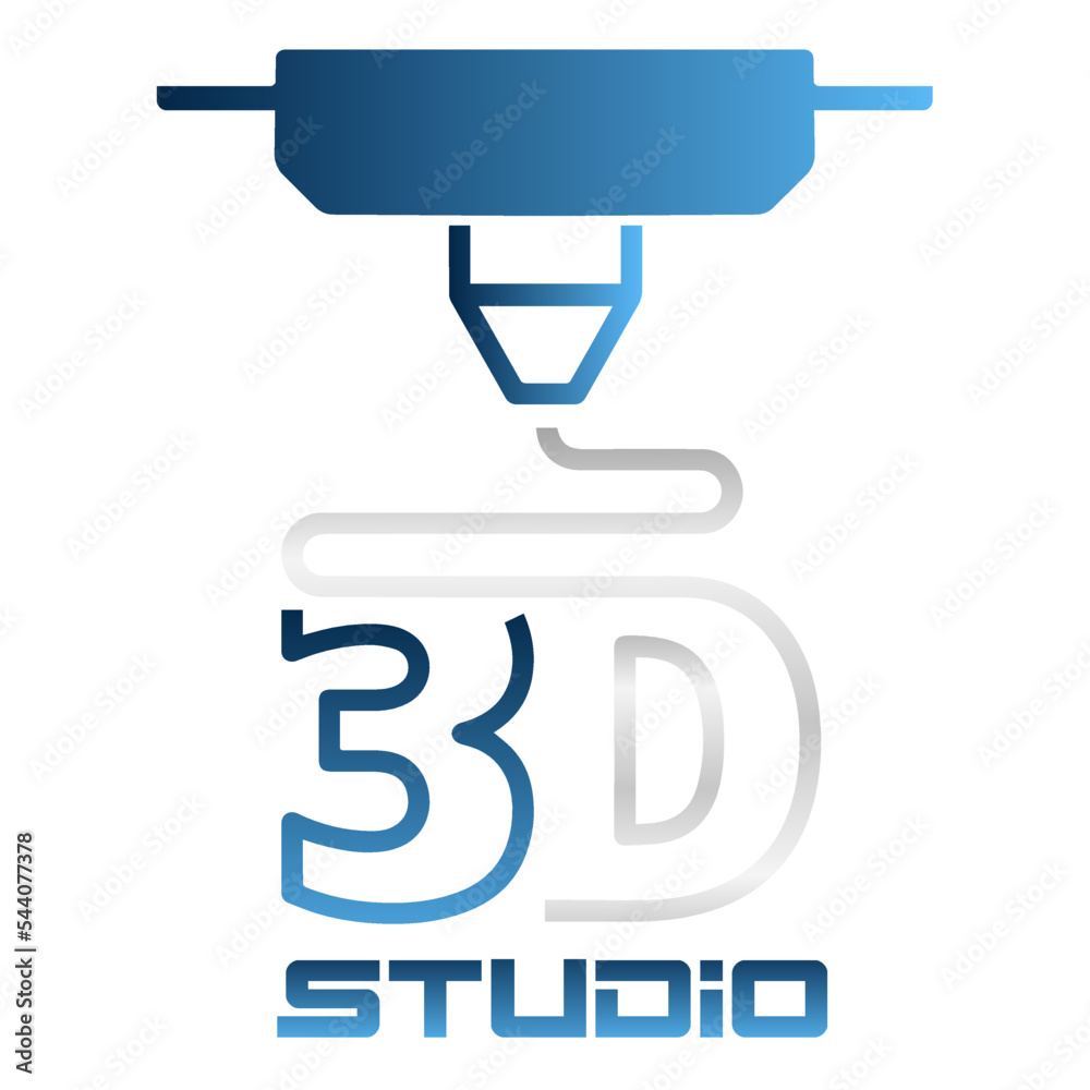 3D LOGO | 3D STUDIO LOGO Stock Vector | Adobe Stock