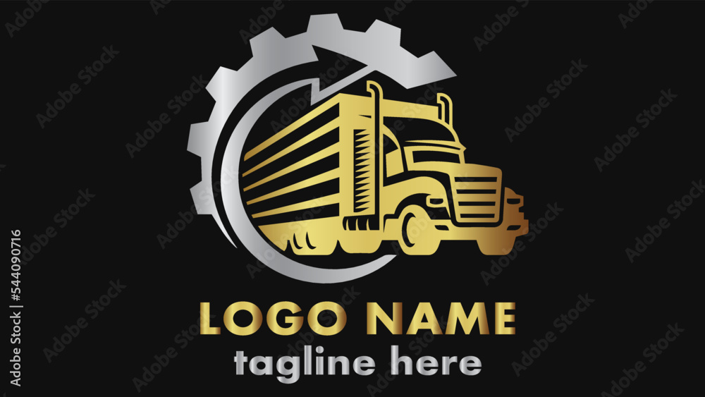 Transport logistic dispatcher automotive towing truck logo vector art ...