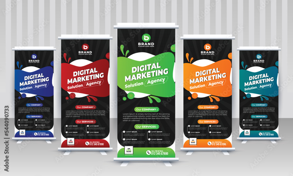 Modern creative corporate digital marketing agency business standee x ...