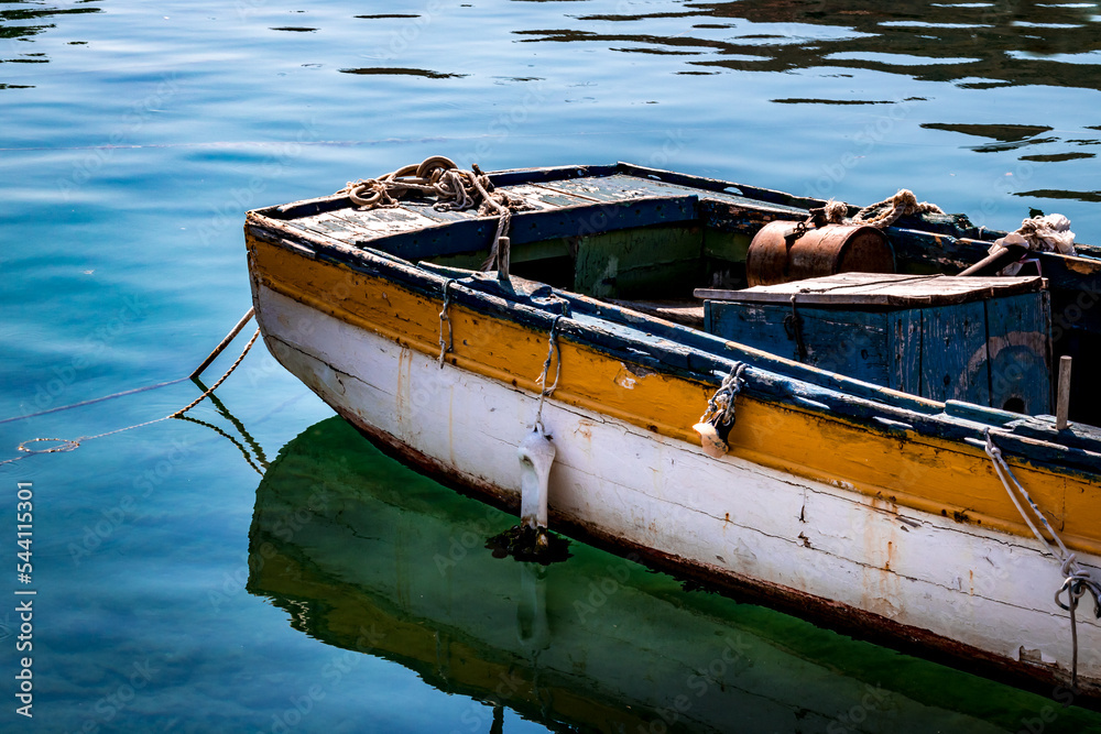 Barque de pêcheur en Croatie Stock Photo | Adobe Stock