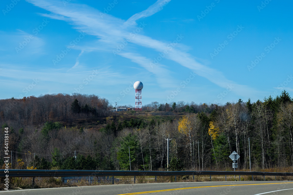 The Doppler radar tower at the highest point just happens to be by the ...
