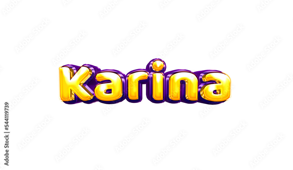 Karina girls name sticker colorful party balloon birthday helium air ...