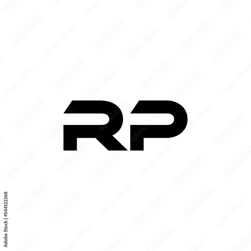 RP letter logo design with white background in illustrator, vector logo ...