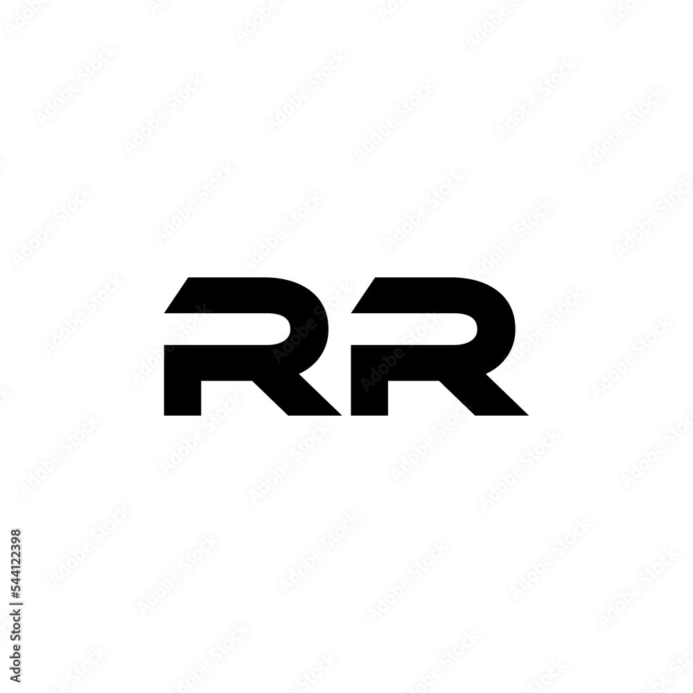 RR letter logo design with white background in illustrator, vector logo ...