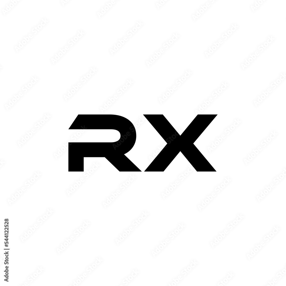 RX letter logo design with white background in illustrator, vector logo ...