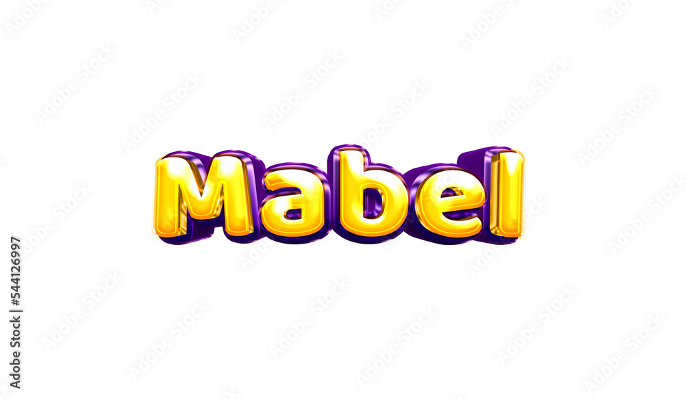 Mabel girls name sticker colorful party balloon birthday helium air ...