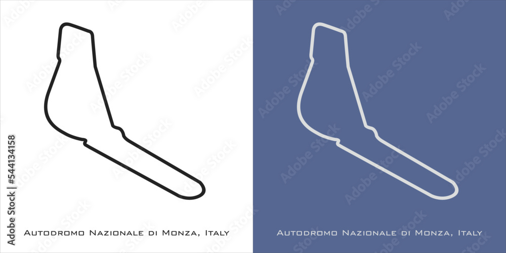 Vetor de Autodromo Nazionale di Monza Circuit for grand prix race ...
