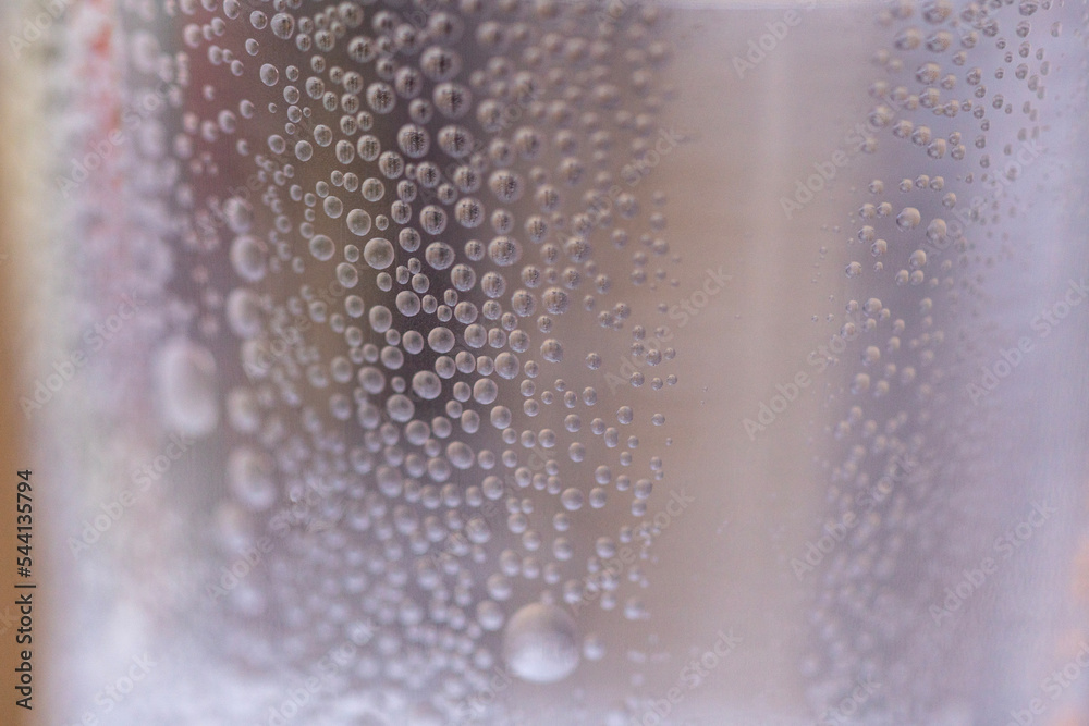 water bubbles in plastic glass Stock Photo | Adobe Stock