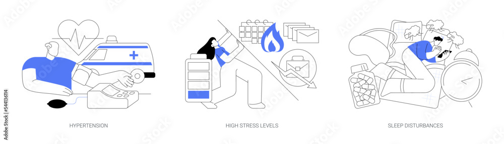 Poster Urban health problems abstract concept vector illustrations ...