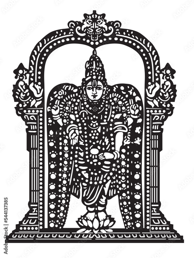 Vector design of Lord Tirupathy Balaji Stock Vector | Adobe Stock